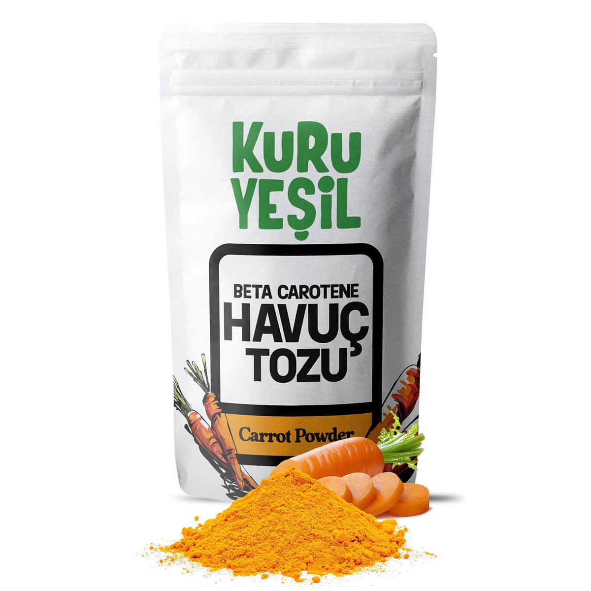 Havuç Tozu 100 gr | Yerli Sebze Tozu – Kuru Yeşil